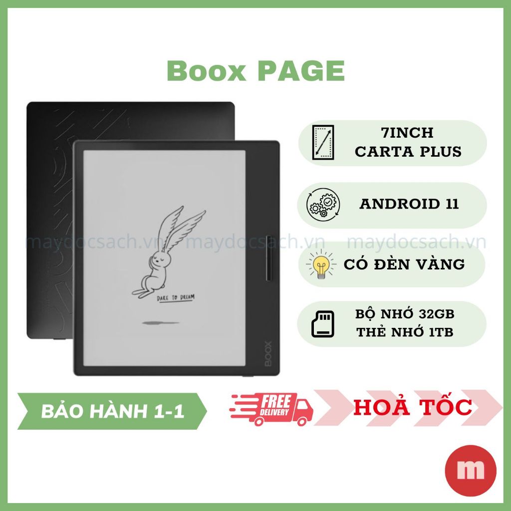 Máy đọc sách Boox Page | 7 inch E Ink Carta Plus | 32GB | Android 11 ...
