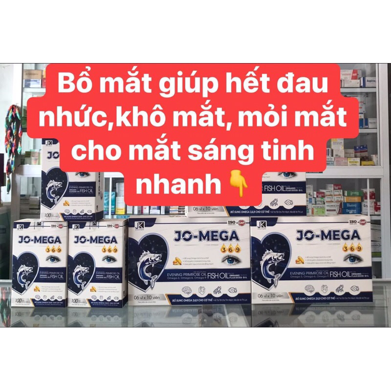 Bổ mắt Jo-Mega 369 cải thiện thị lực giảm khô,mỏi mắt hộp 60 viên ...