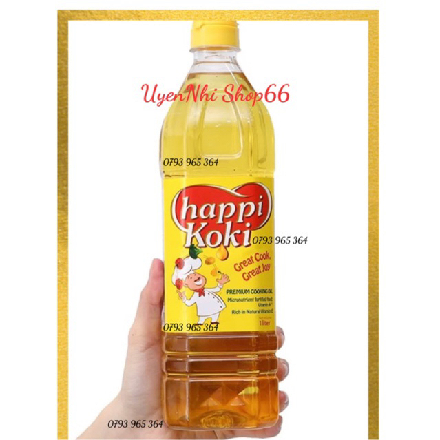 [Combo 2 chai] Dầu ăn Happy Koki 1L | Shopee Việt Nam
