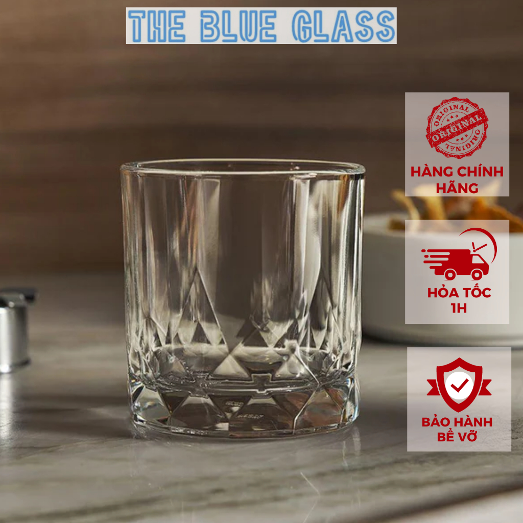 Bộ 6 Cốc Thủy Tinh Ocean Connexion Double Rock 350ml, Ly rượu kim cương ...