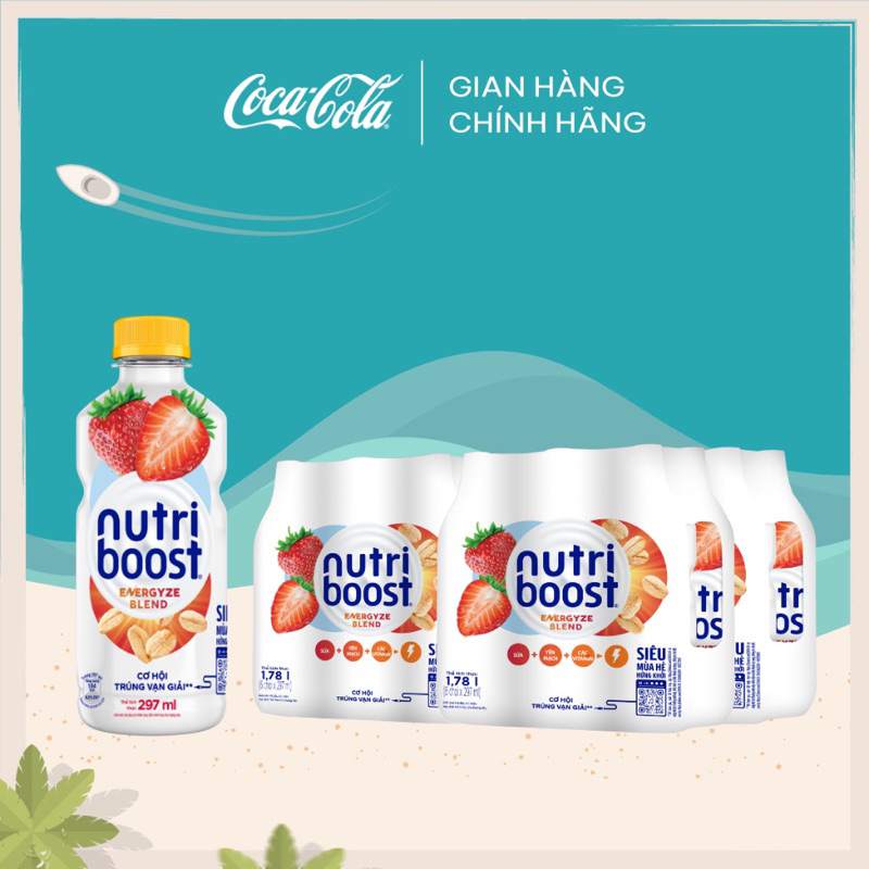 Thung 24 Chai Sữa Nutriboost Thế Hệ Mới Hương Dâu / Cam chai 297ml ...