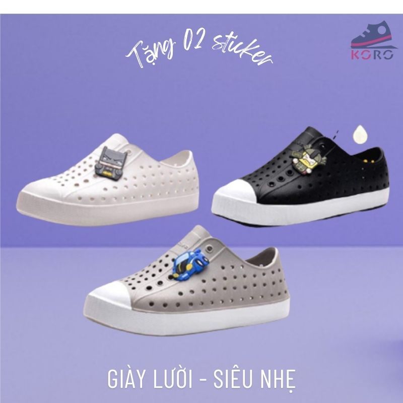 Giày native nam nữ nhựa đi biển lười chống trơn trượt unisex cho mọi ...