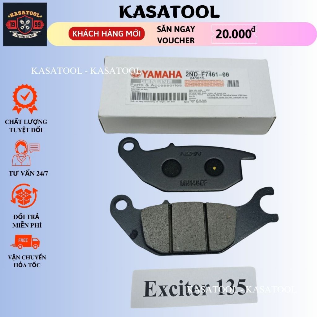 Má phanh đĩa Exciter, Má phanh đĩa trước Exciter150, má đĩa sau Ex135-150 chính hãng Nissin ...