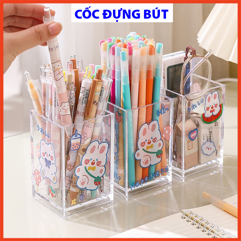 Ống đựng bút trong suốt,Hộp bút trong suốt acrylic, hộp đựng lưu trữ đồ ...