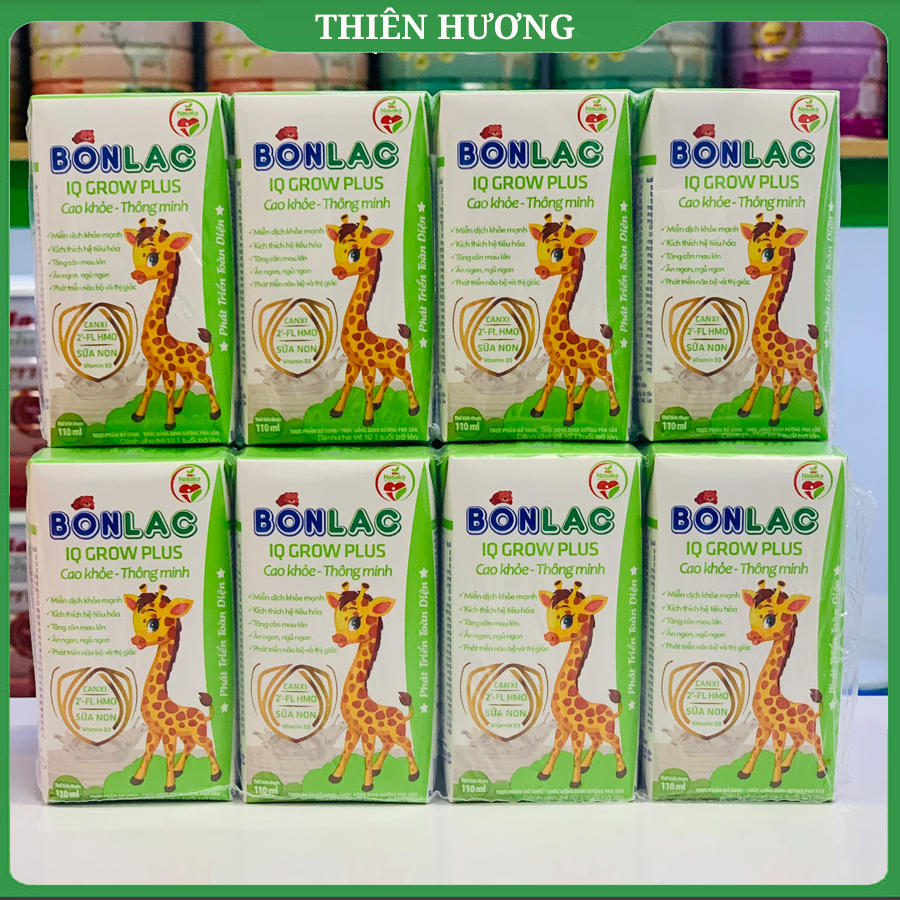 [1 THÙNG 48 HỘP] SỮA PHA SẴN BONLAC IQ GROW PLUS 110ML CAO KHỎE - THÔNG ...