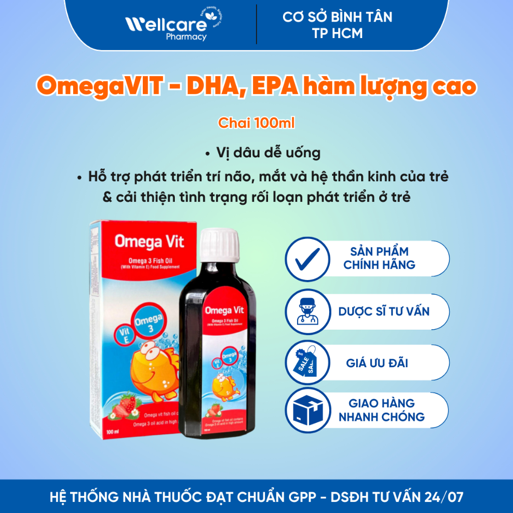 Omega Vit [Chính hãng] – Chai 100ml bổ sung Omega3 tinh khiết, phát ...