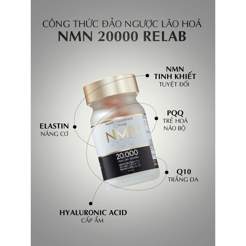 Viên NMN Relab 20000 Japan ( Hộp 20 viên ) | Shopee Việt Nam