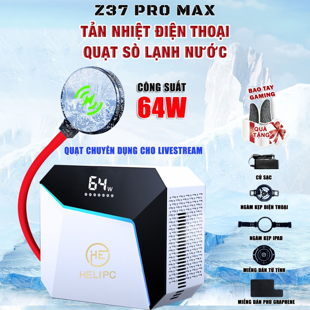 Quạt tản nhiệt điện thoại máy tính bảng chuyên dụng cho Livestream Z37 ...
