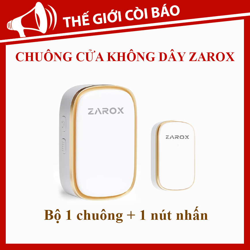 Chuông Cửa Không Dây Báo Khách Thông Minh, Chống Nước, Chuông Báo Động Cho Người Già ZAROX ZD01 ...