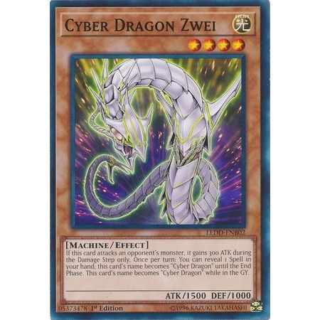 Thẻ bài Yugioh Cyber Dragon Zwei - LEDD-ENB02 - Common 1st Edition ...