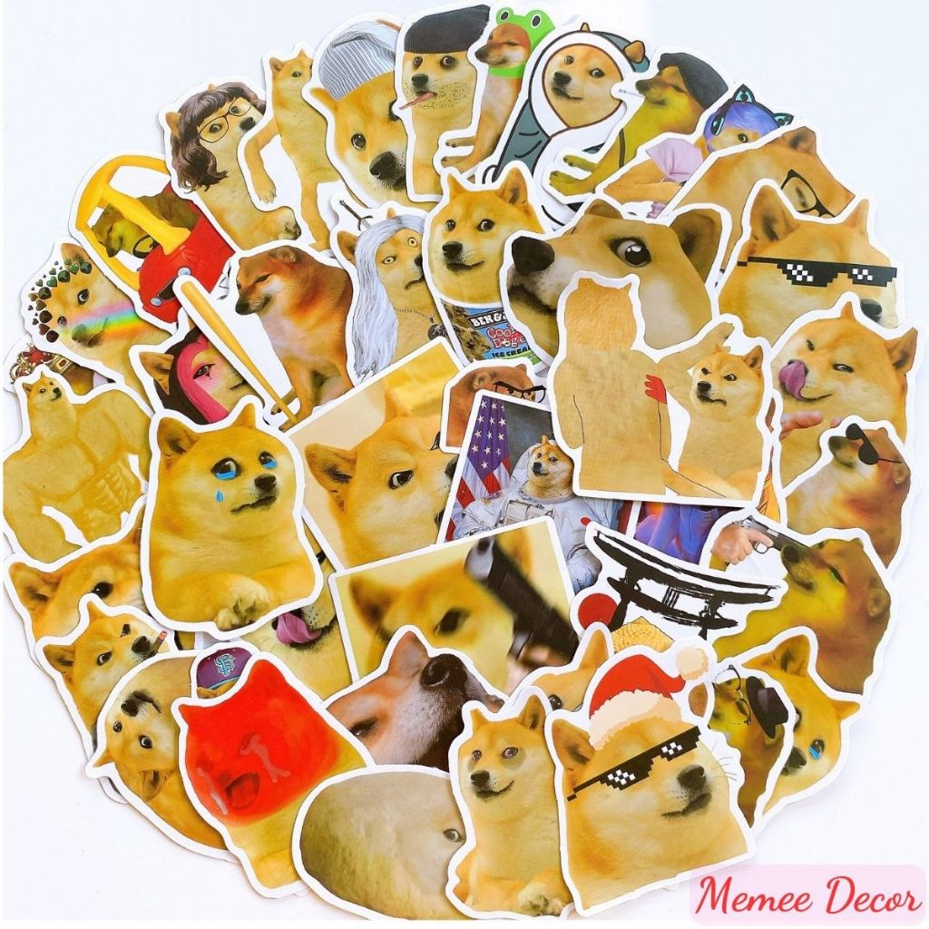 Bộ 50 Sticker Meme Chó Ngộ Nghĩnh Cheems Doge Cách Dùng Trang Trí Điện ...