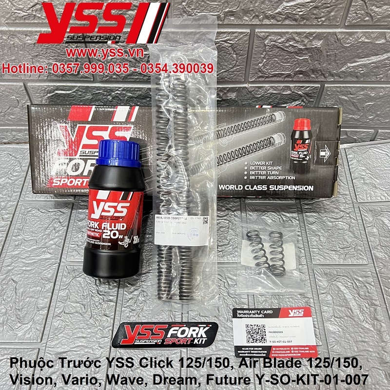 Phuộc Trước YSS Click 125/150, Air Blade 125/150, Vision, Vario 125/150 ...