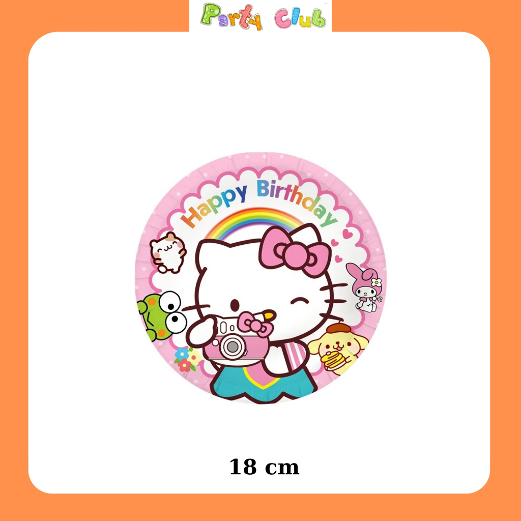 Cốc đĩa giấy hình Hello Kitty Trang trí sinh nhật | Shopee Việt Nam