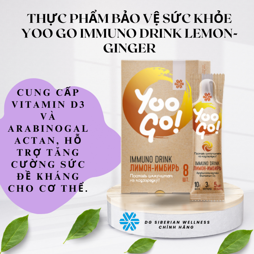 [CHÍNH HÃNG] Yoo Go Immuno Drink lemon-ginger - SIBERIAN WELLNESS ...