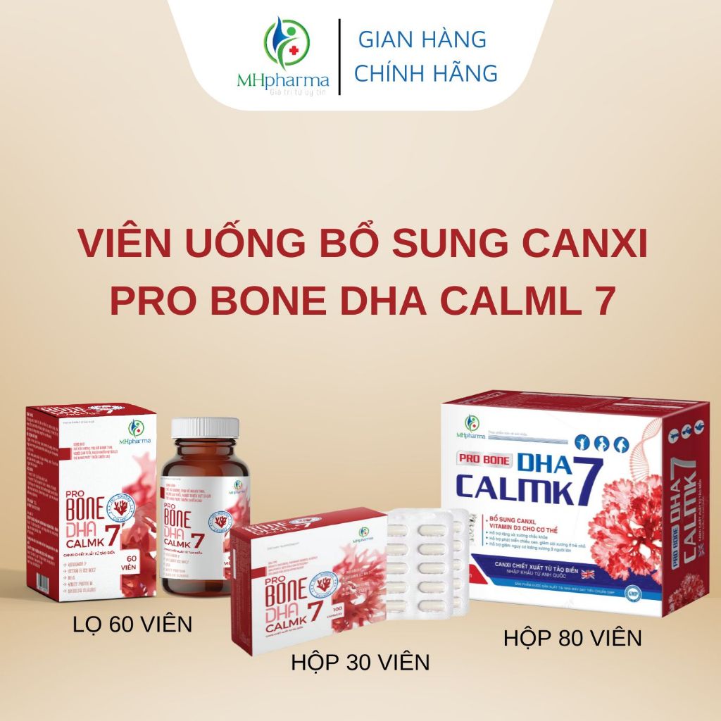 VIÊN UỐNG BỔ SUNG CANXI PRO BONE DHA CALML 7 | Shopee Việt Nam