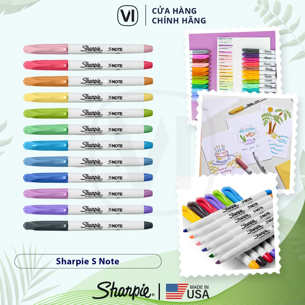 Bút lông viết note, gạch chân, tô chữ, vẽ Sharpie S-Note Creative ...