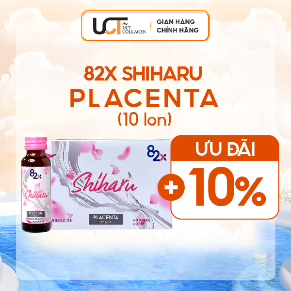 Nước Uống Đẹp Da UCT 82X PLACENTA SHIHARU Cân Bằng Nội Tiết Trẻ Hóa Toàn Diện (1 Hộp 10 Chai ...