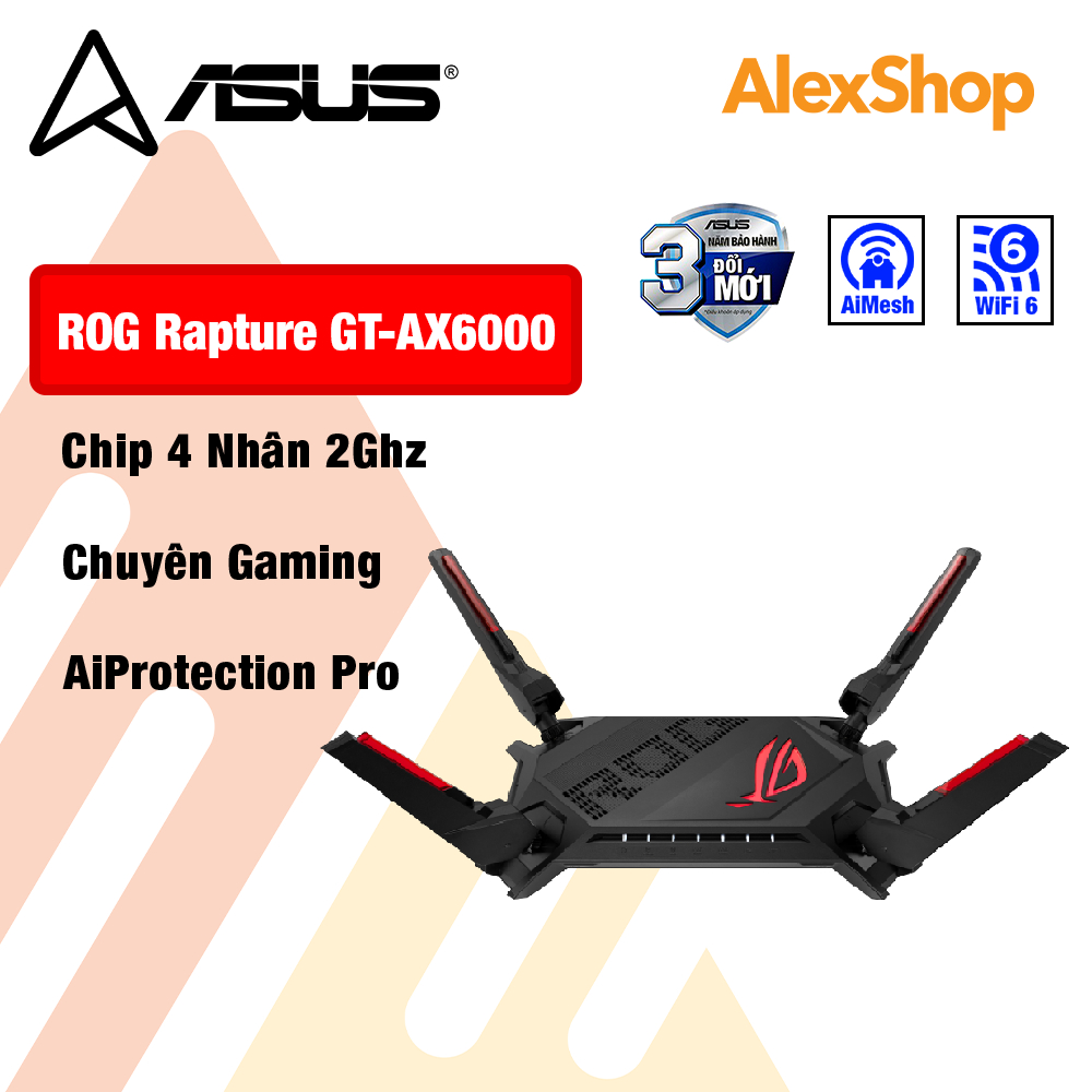 [AX6000] Router Wifi 6 Gaming Asus ROG GT AX6000, AI Mesh, Chuẩn Băng ...