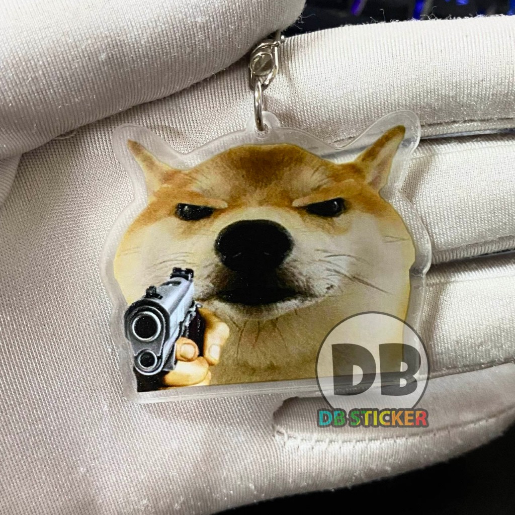 Móc Khóa Meme Hình Cheems Mèo Ếch Ngộ Nghĩnh Nhựa Acrylic Hai Mặt Đáng ...