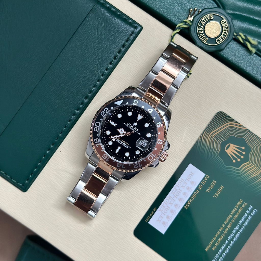 Đồng Hồ Rol Pin Nam 41mm Niềng Xoay RL22 Mặt Tròn Dây Thép Đúc Nguyên ...