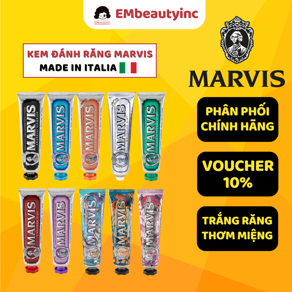 Kem Đánh Răng Ý Marvis cao cấp - FULL các mùi hương 85ml | Shopee Việt Nam