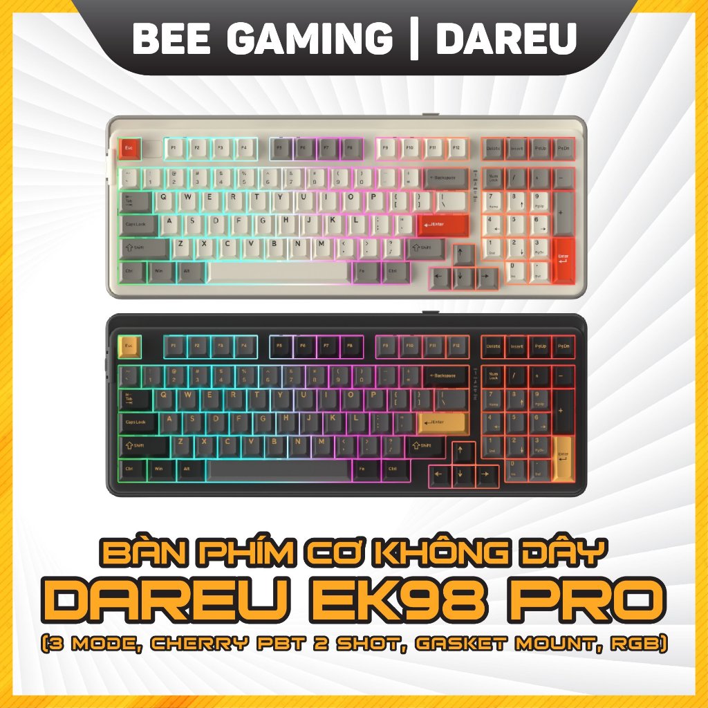 Bàn phím cơ không dây DAREU EK98 Pro (3 Mode / Cherry PBT Double Shot ...