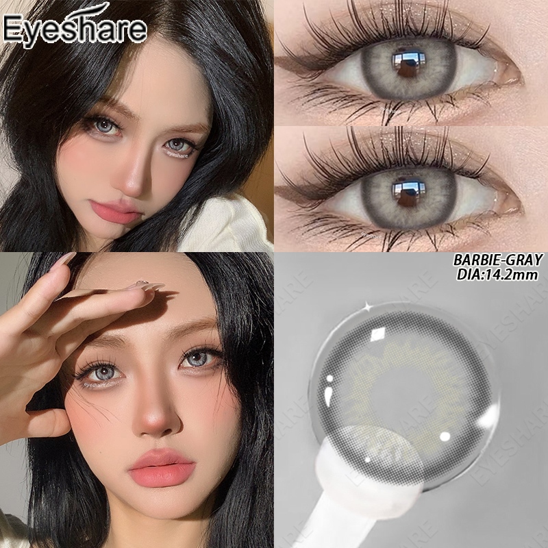 Eyeshare Barbie 1 cặp Kính Áp Tròng lens xám kích cỡ 14.2mm Contact ...