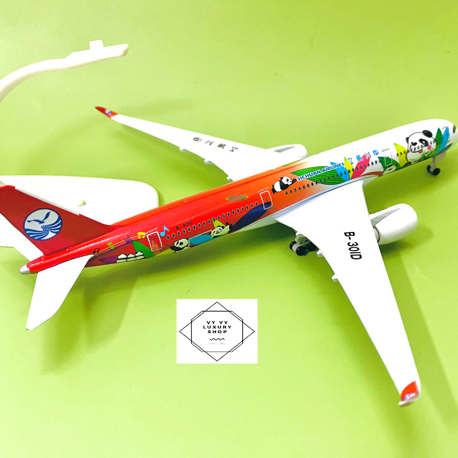 MÁY BAY MÔ HÌNH A350-900 SICHUAN PANDA LIVERY 20CM Tỉ Lệ 1:400 Hợp Kim ...