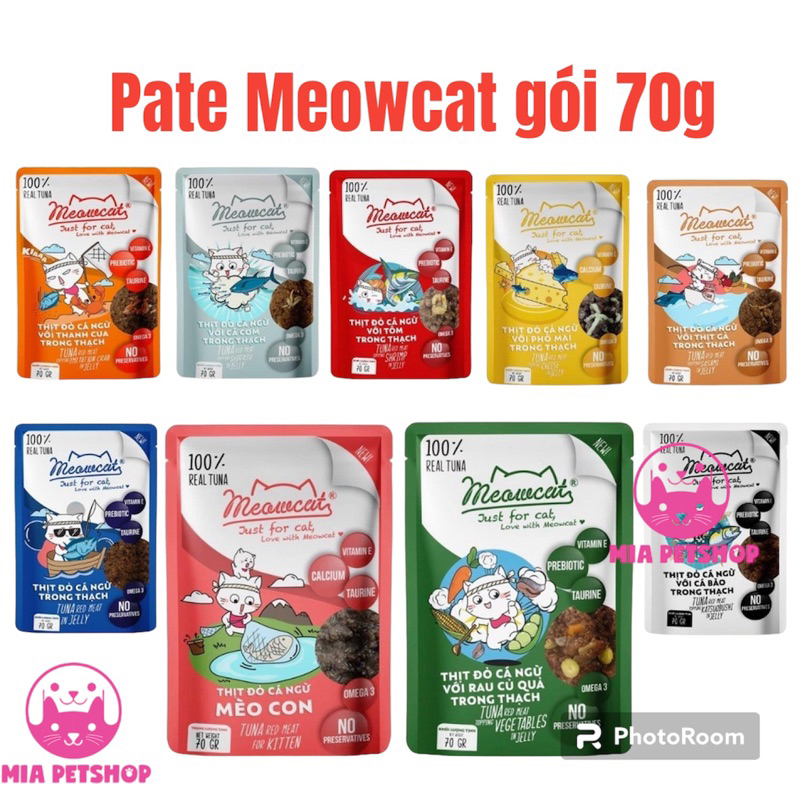 PATE MEOWCAT DẠNG THẠCH CHO MÈO GÓI 70G | Shopee Việt Nam
