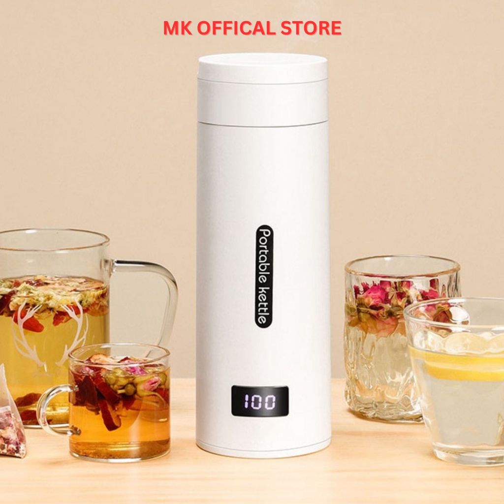 Bình đun nước siêu tốc mini Portable Kettle 330ml 500ml tự ngắt khi sôi chuyên dùng cho du lịch ...
