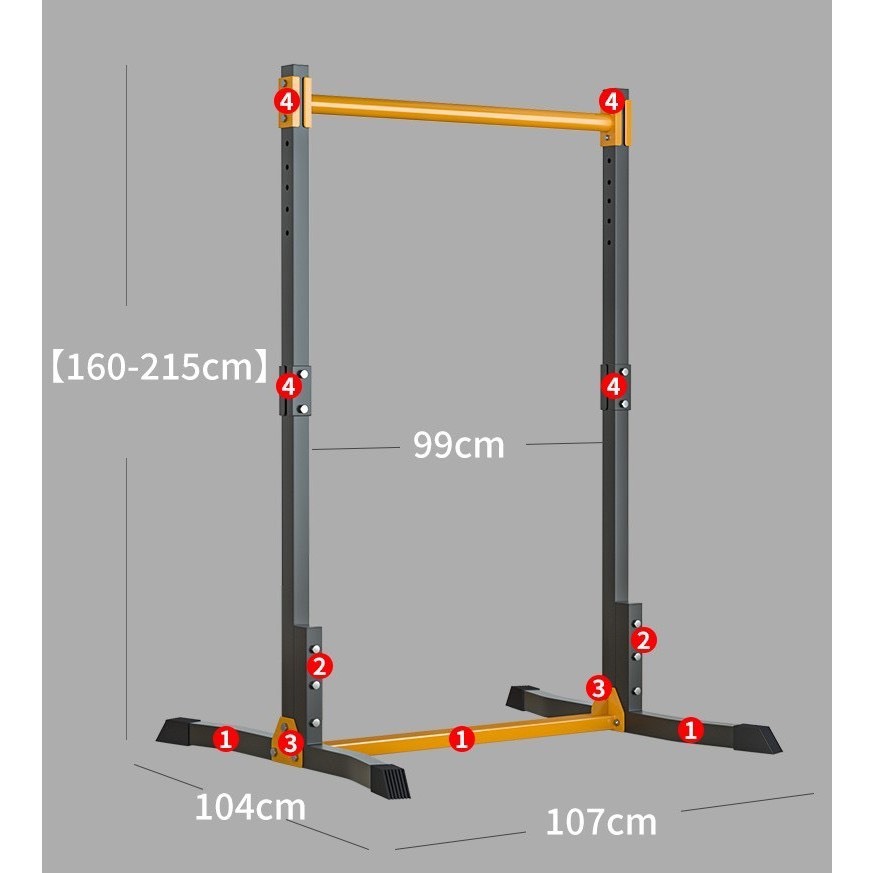 Khung rack,gánh tạ đòn,Squat đa năng điều chỉnh chiều cao 2.26m - ống ...
