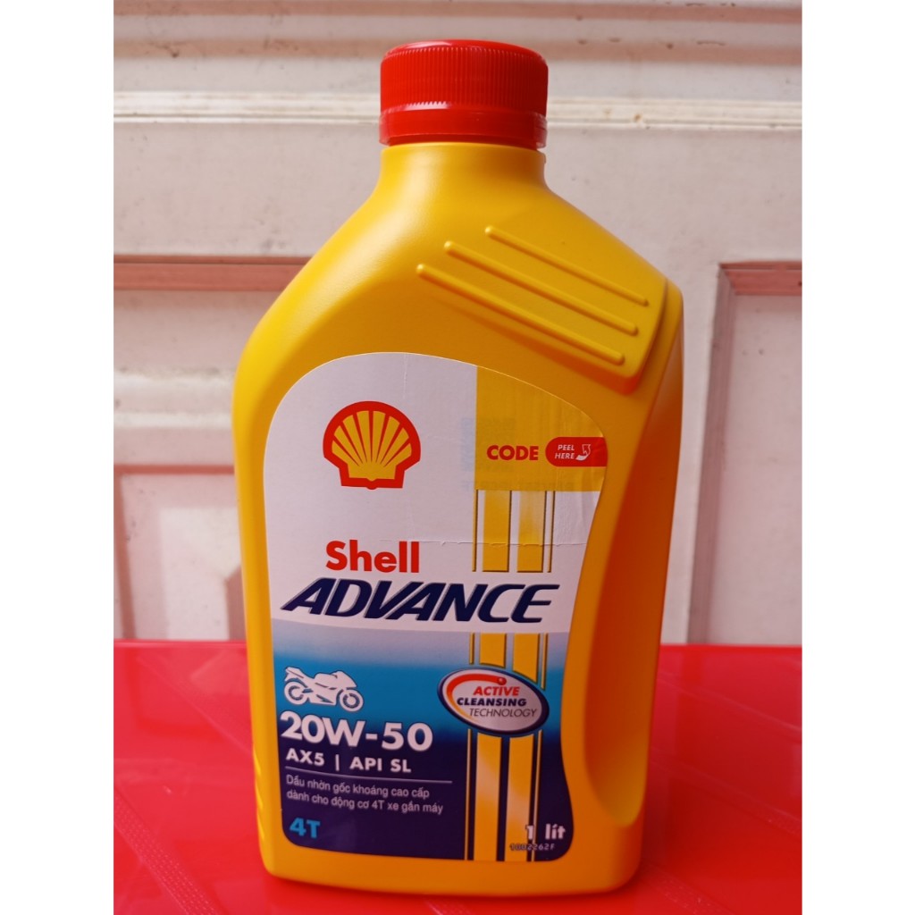 (chính hãng) Dầu nhớt xe số Shell ADVANCE AX5 20W-50 SL dung tích 800ml và 1L | Shopee Việt Nam