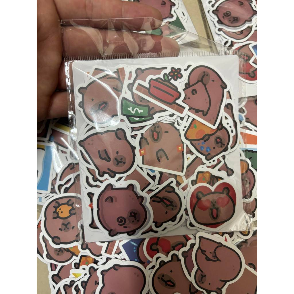 Set 100 sticker Capybara | Shopee Việt Nam