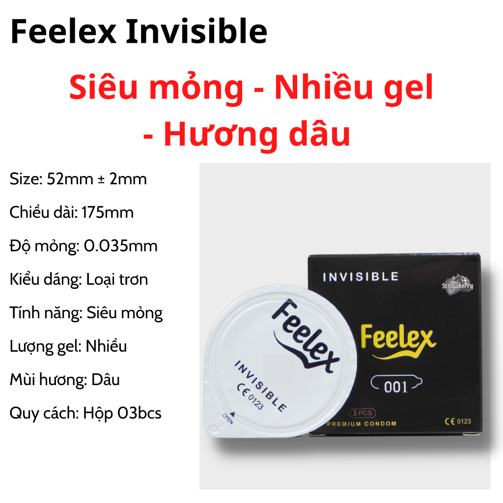 Bao cao su Feelex gân gai, nhiều gel bôi trơn - Hộp 10 bcs | Shopee ...