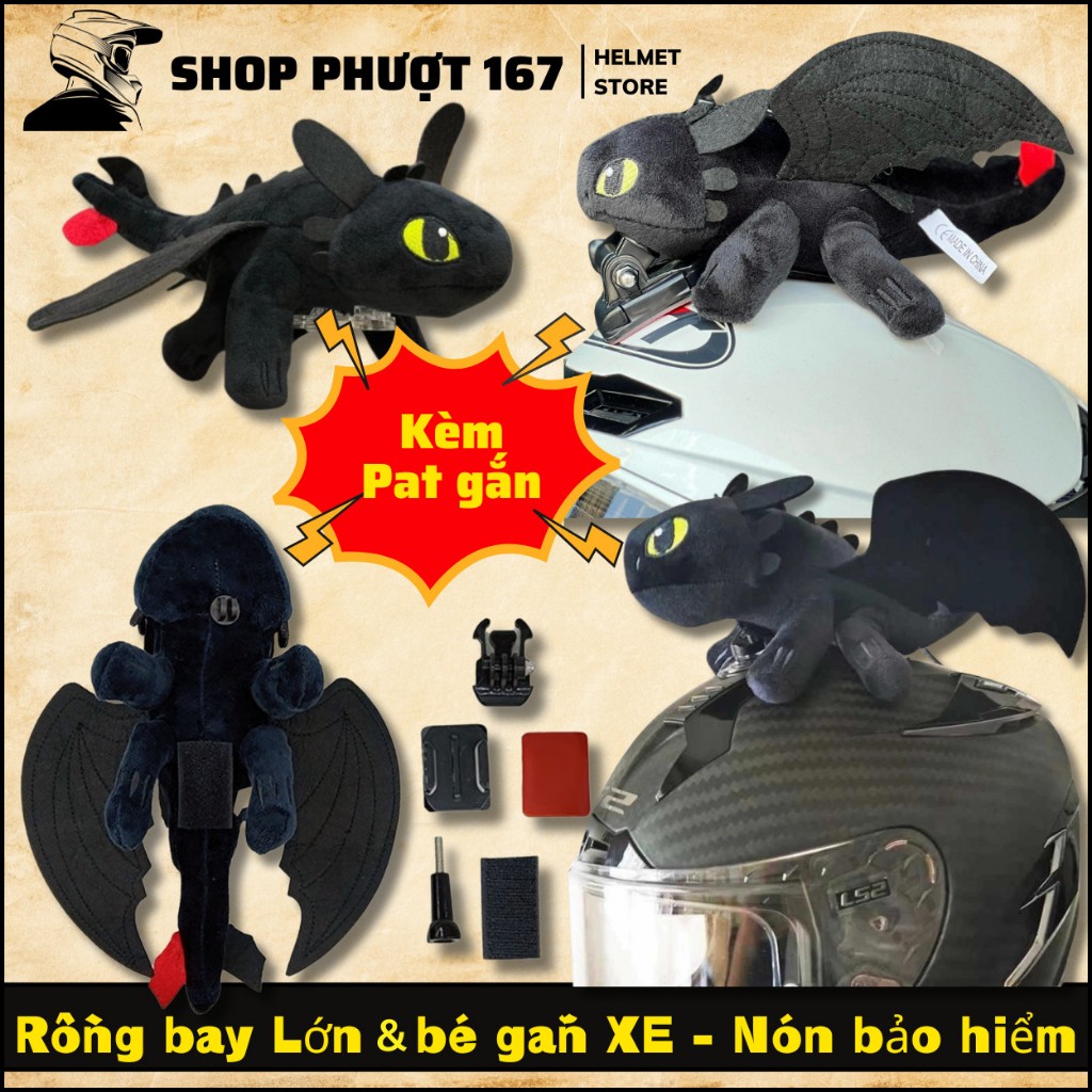 ( Sẵn pass gắn) Răng Sún Rồng Trang Trí Gắn Nón Bảo Hiểm Xe Máy Ô Tô ...