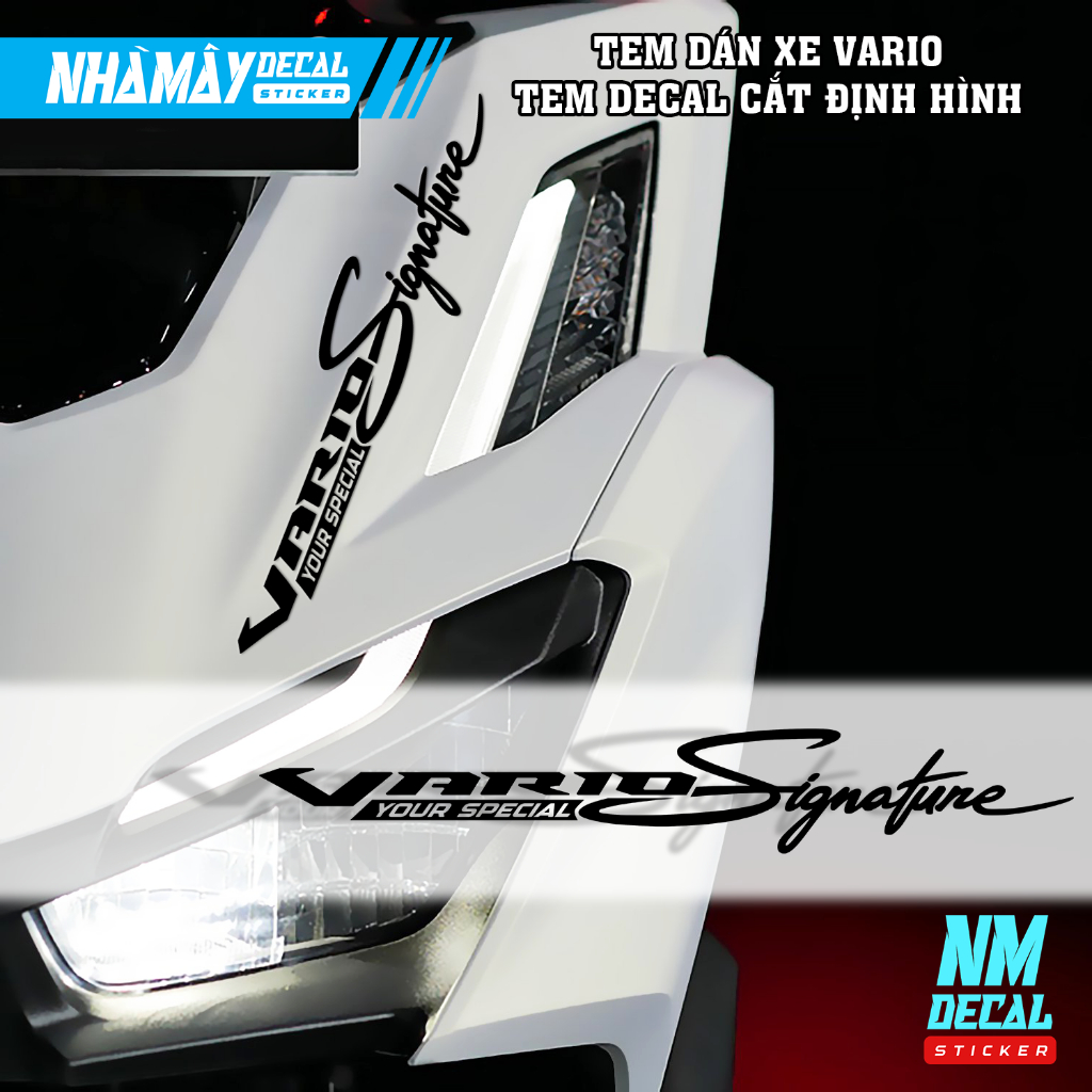 [ 1 CHIẾC ] Tem dán xe VARIO YOUR SPECIAL SIGNATURE - Tem Decal cắt ...