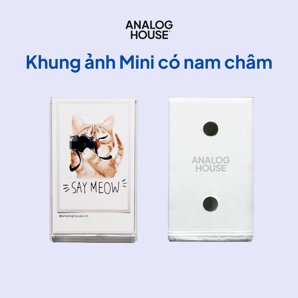 Khung ảnh Mini Analog House có nam châm KT 55x90mm bằng Acrylic trong suốt | Đựng ảnh Instax ...