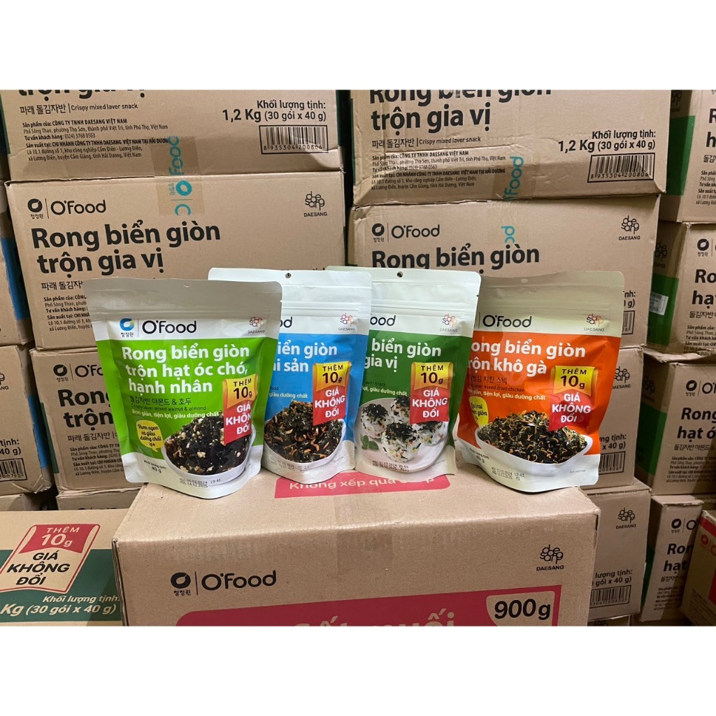 Combo 4 gói Rong biển trộn cơm OFood 40g ,Com bo 6 gói ( Hàng mới trúng ...