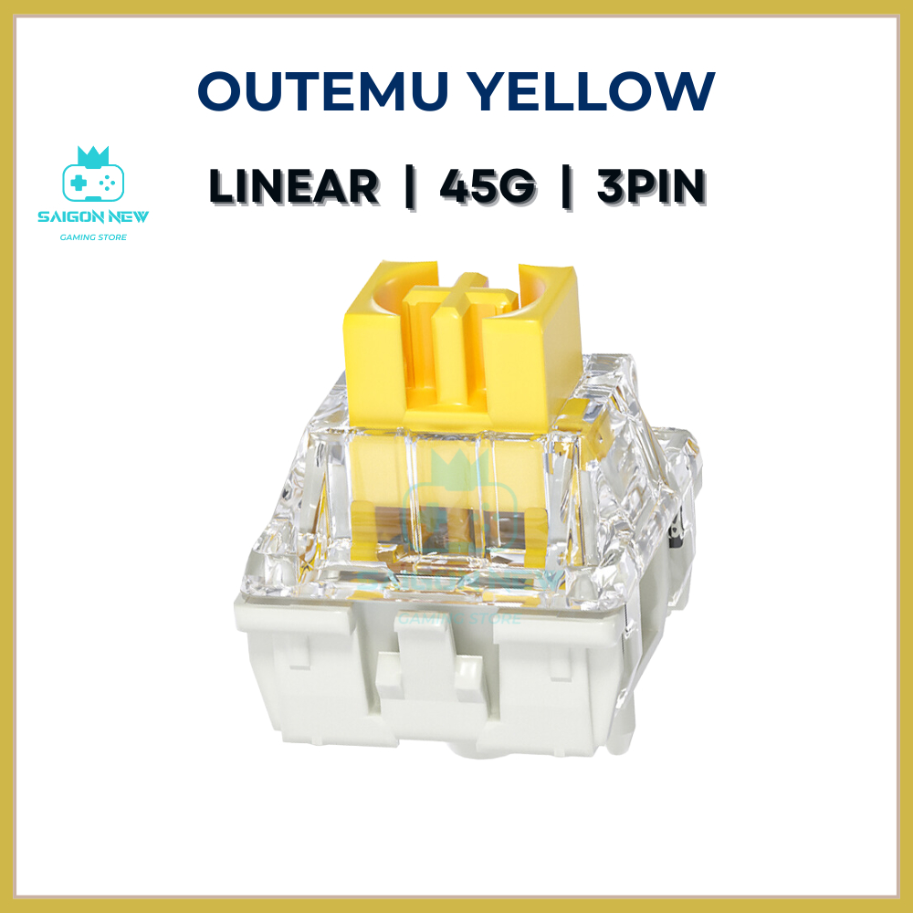 Switch lẻ thay nóng cho bàn phím cơ - Switch Outemu Yellow - Trục cơ đã ...