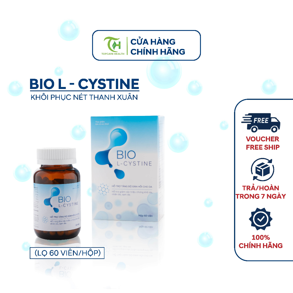 Thực Phẩm Bảo Vệ Sức Khỏe Bio L-CYSTINE Hộp 60 Viên Topcare Health ...
