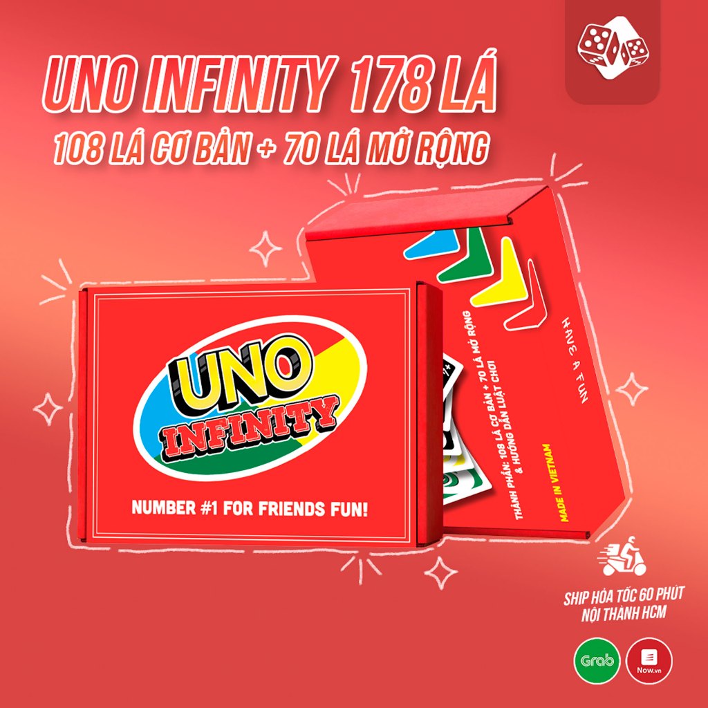 UNO INFINITY ĐỎ 184 LÁ | Shopee Việt Nam