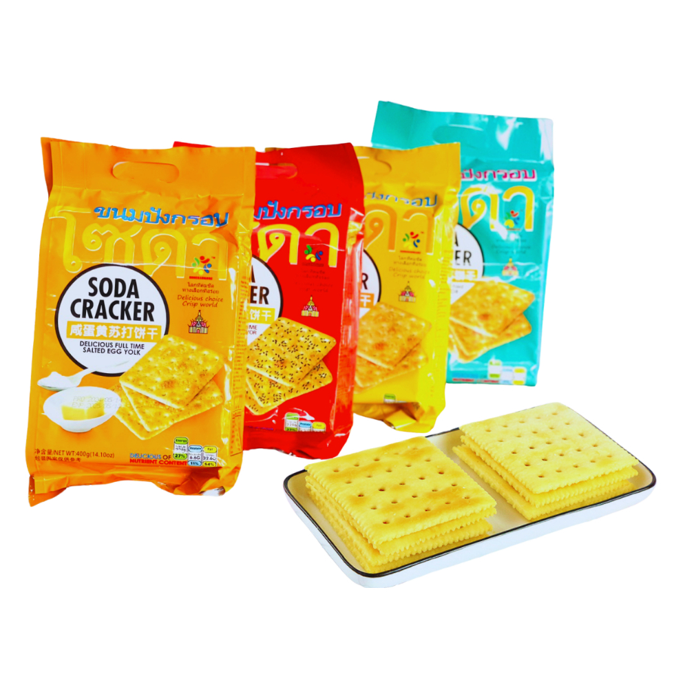 Gói 400gr bánh quy mặn Soda Craker ít đường, ăn kiêng | Shopee Việt Nam