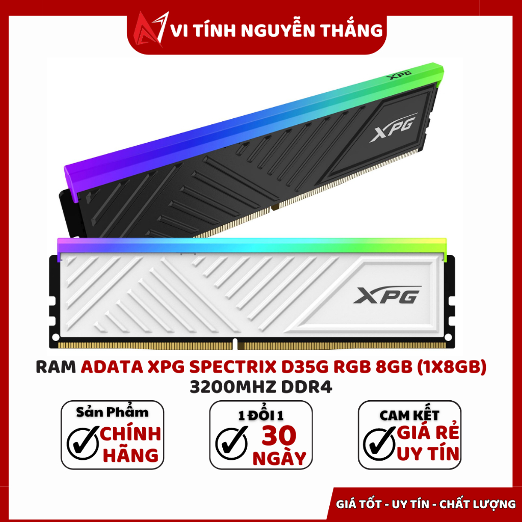RAM ADATA XPG SPECTRIX D35G RGB 8GB (1X8GB) 3200MHZ DDR4 BLACK | Shopee ...
