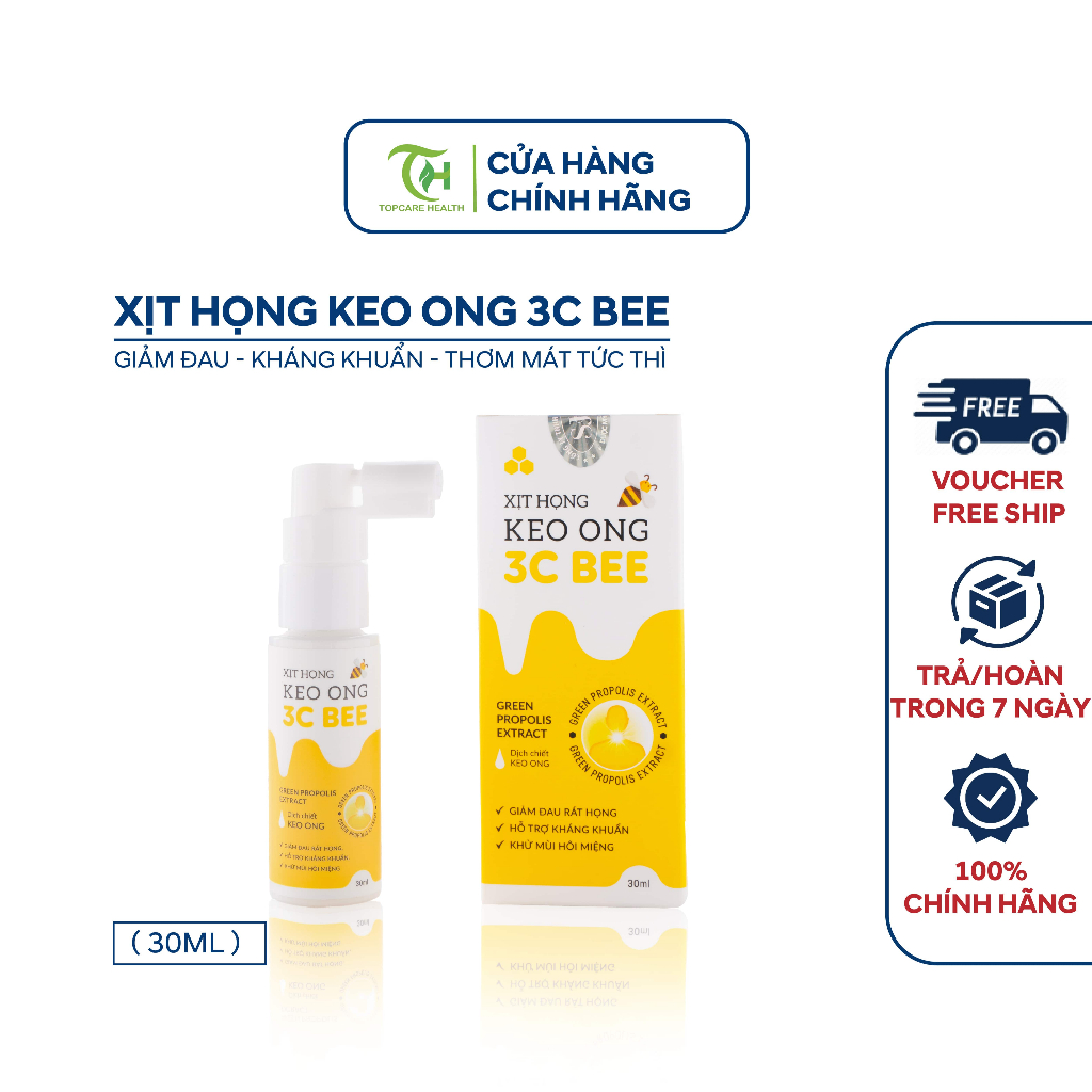 Xịt Họng Keo Ong 3C Bee Topcare Health | Shopee Việt Nam