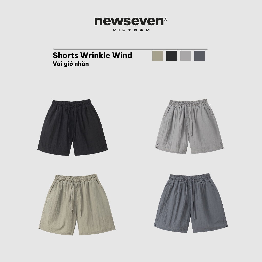 Quần Shorts NEWSEVEN Wrinkle Wind QS.318 | Shopee Việt Nam