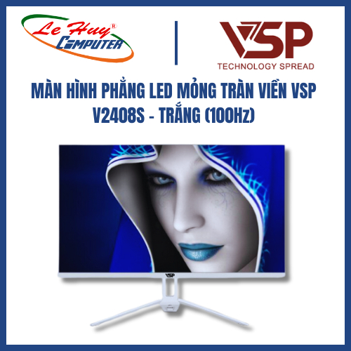 Màn hình máy tính VSP V2408S FullHD 100Hz 1MS IPS Trắng/Đen | Shopee ...