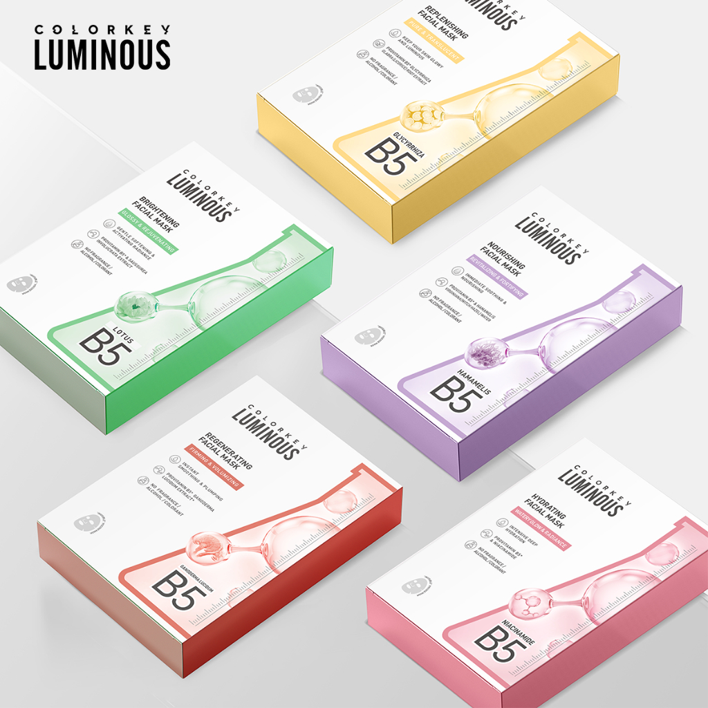 Combo 5 Hộp Mặt Nạ Giấy COLORKEY LUMINOUS Vitamin B5 Giúp Cấp Ẩm Cho Da ...