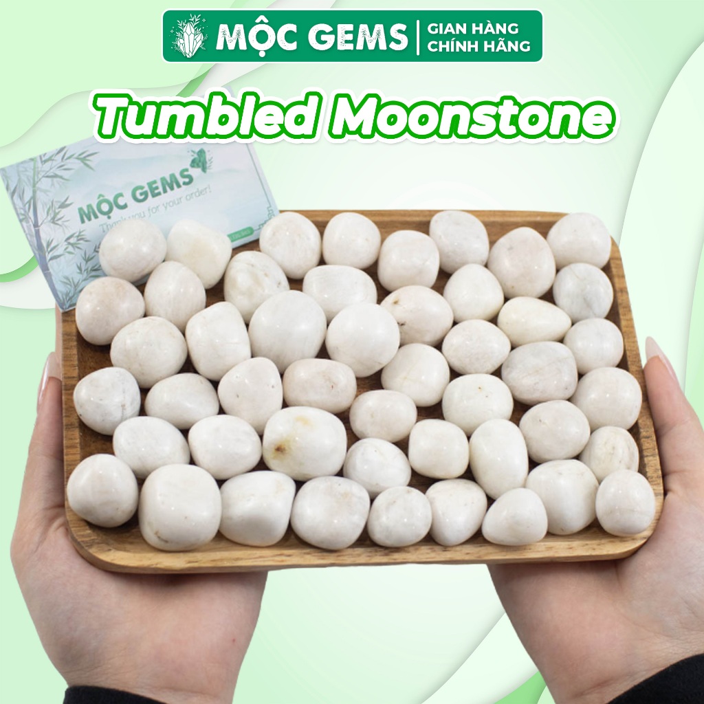 Đá Mặt Trăng (Moonstone) Mộc Gems Dùng Trang Trí Nhà Cửa, Giúp Cân Bằng ...