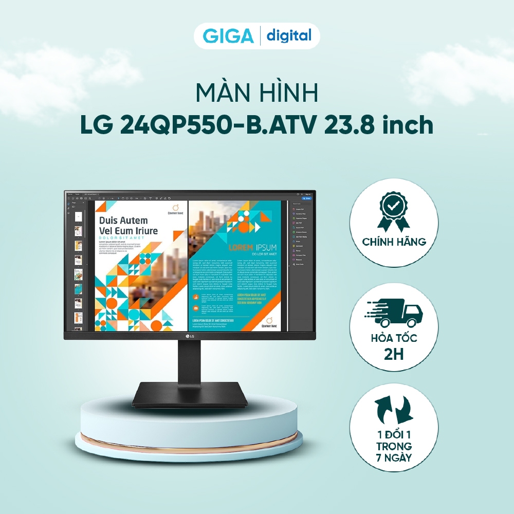 [HCM] Màn hình máy tính LG 24QP550-B.ATV 23.8 inch - Viền mỏng, điều ...