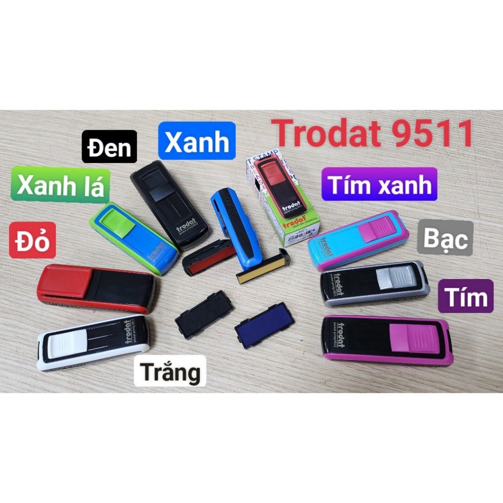 Khắc dấu bỏ túi 1-2 dòng Handy Stamp Trodat 9511 / Shiny S-722 14 x 38 ...